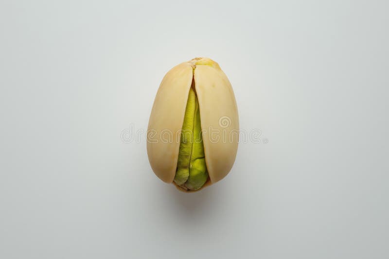 Unique Perspective of a Pistachio Nut Showing Its Vibrant Green ...