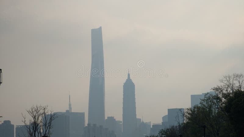 Unique Perspective of Shanghai Center Building Stock Image - Image of ...
