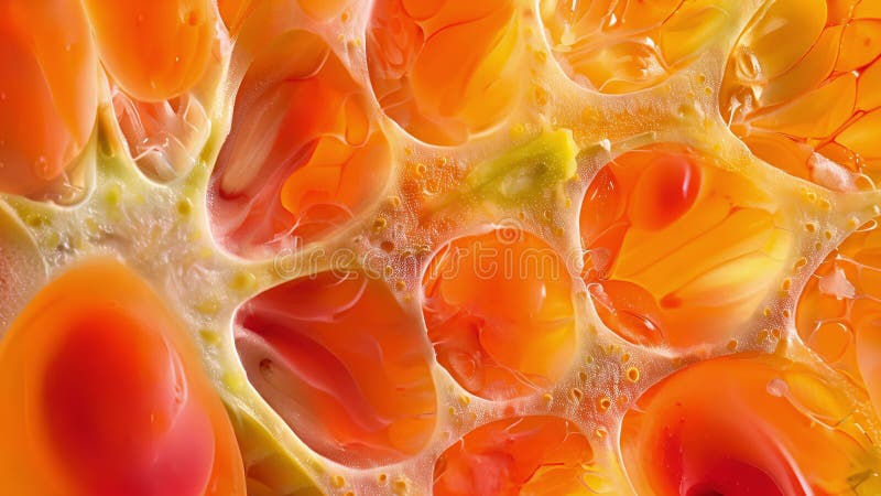 A Unique Perspective of a Sliced Fruit Revealing the Intricate and ...