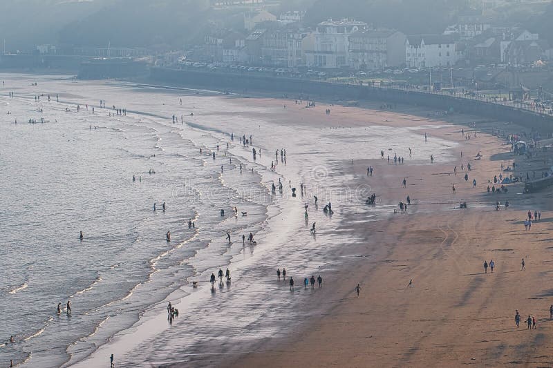 Unique Photo of the Beach in Filey, North Yorkshire Stock Image - Image ...