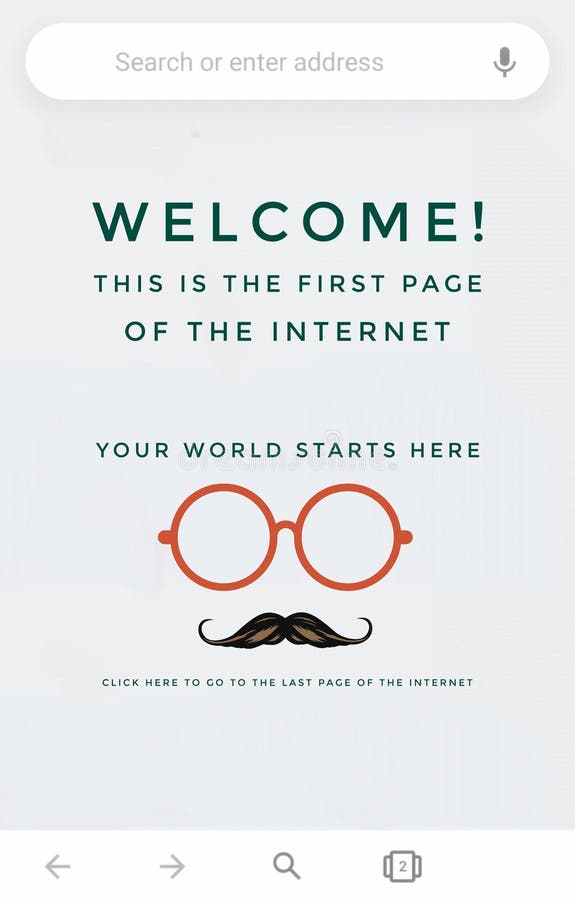 Unique Photo Concept - First Page of the Internet Stock Illustration ...