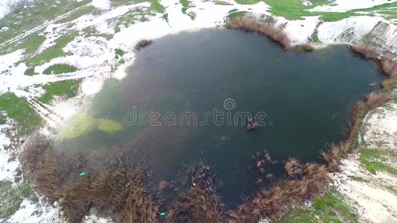 Unique Place with a Isolated Lake Inside in Romania Stock Video - Video ...