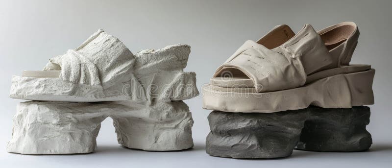 Unique Platform Sandals Showcasing Varied Textures and Thick Soles in ...