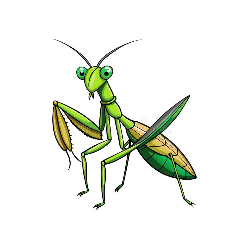 Unique Praying Mantis Realistic Illustration Stock Image - Illustration ...