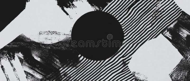 Unique Printed Black Ink Patterns on a White Background Showcasing ...
