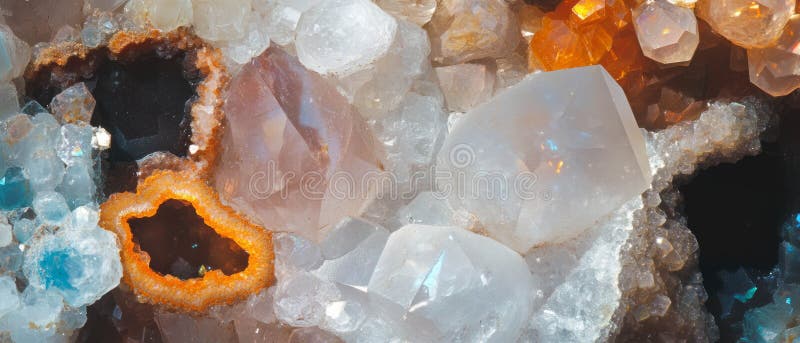 Unique Quartz Texture with Inclusions and Varied Mineral Patterns Found ...