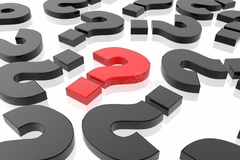 Unique Red Question Mark Shape of Cloud among Many Clouds on Blue Sky ...