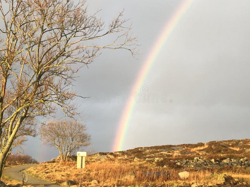 Rainbow with a nice light. stock image. Image of details - 164276603