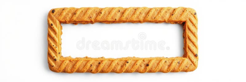 Unique Rectangular Cookie Design with a Textured Border and Empty ...