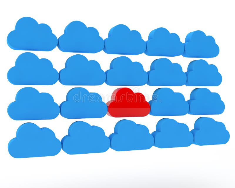 Red cloud of data stock illustration. Illustration of global - 43163098