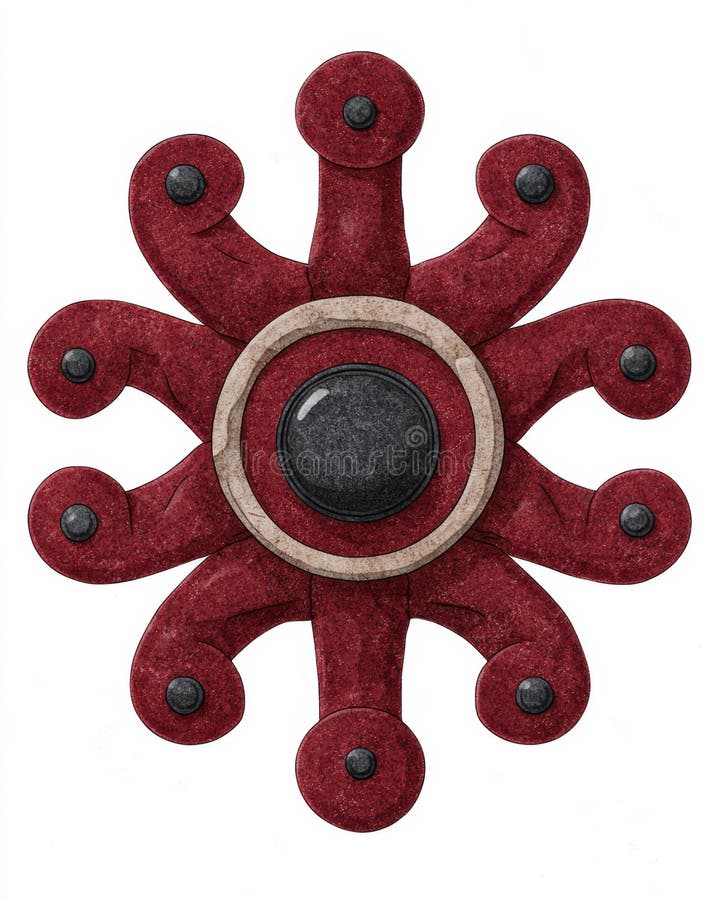 Unique Red Fidget Spinner Toy Stock Illustration - Illustration of ...