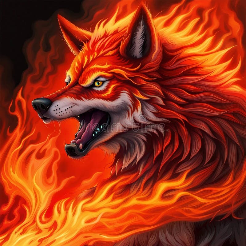Wolf Flaming Stock Illustrations – 101 Wolf Flaming Stock Illustrations ...