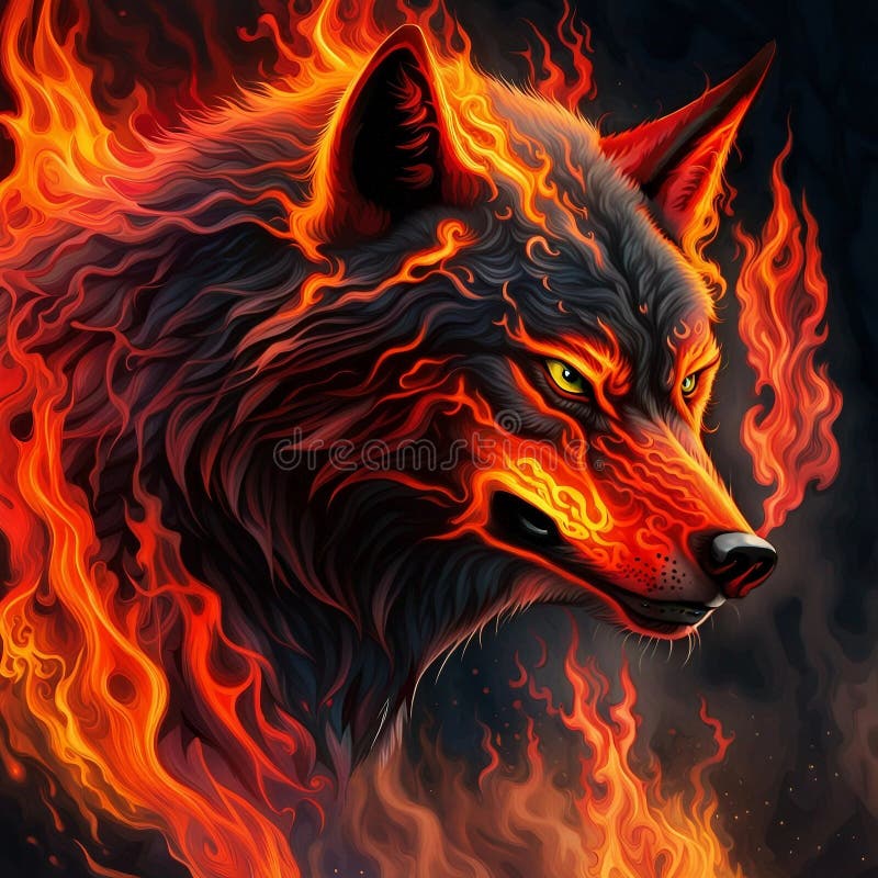 Wolf Flaming Stock Illustrations – 101 Wolf Flaming Stock Illustrations ...