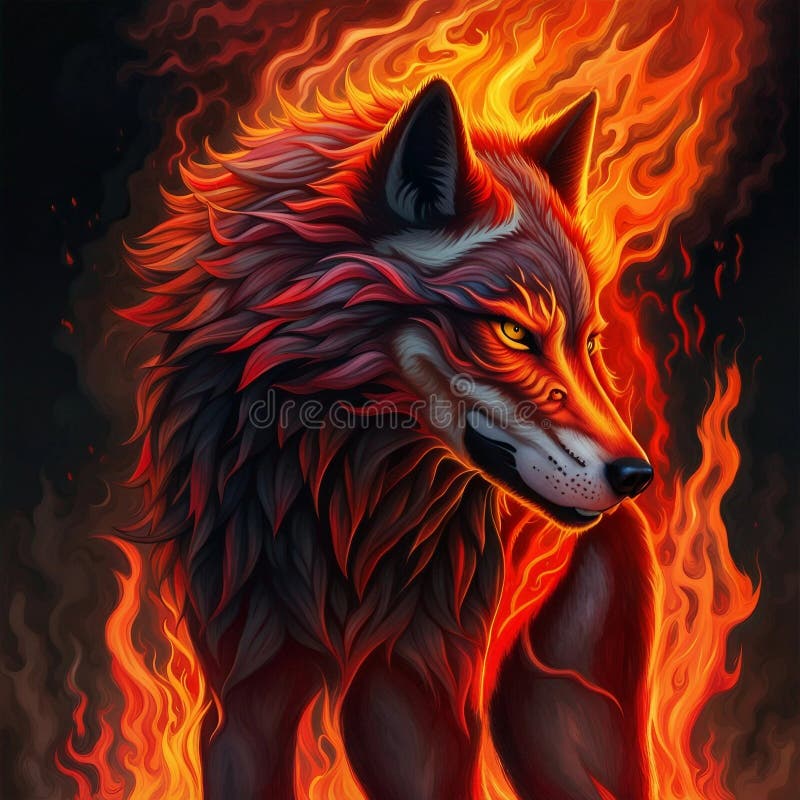 Wolf Flaming Stock Illustrations – 101 Wolf Flaming Stock Illustrations ...