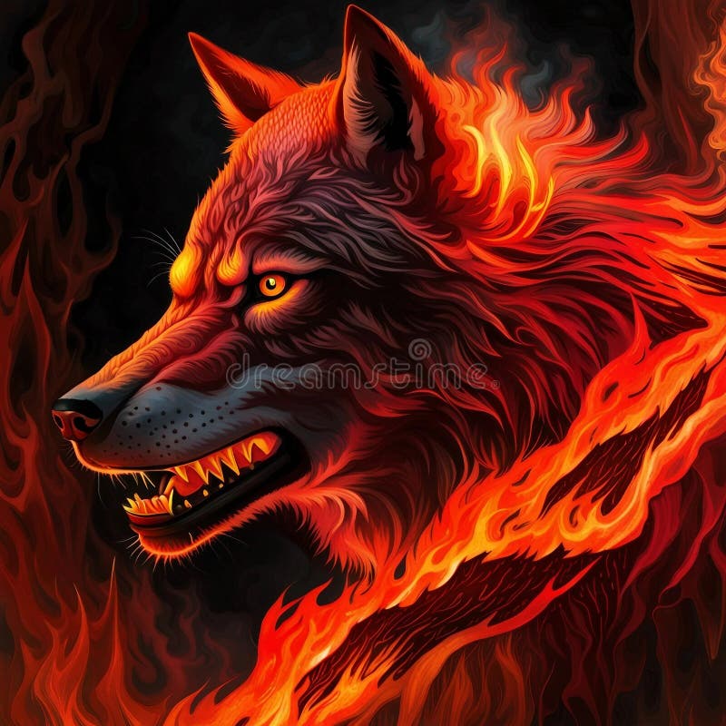 Wolf Flaming Stock Illustrations – 101 Wolf Flaming Stock Illustrations ...