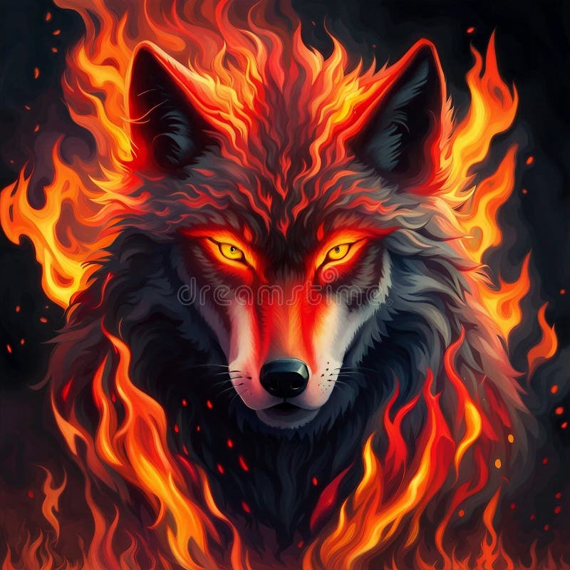 Wolf Flaming Stock Illustrations – 101 Wolf Flaming Stock Illustrations ...