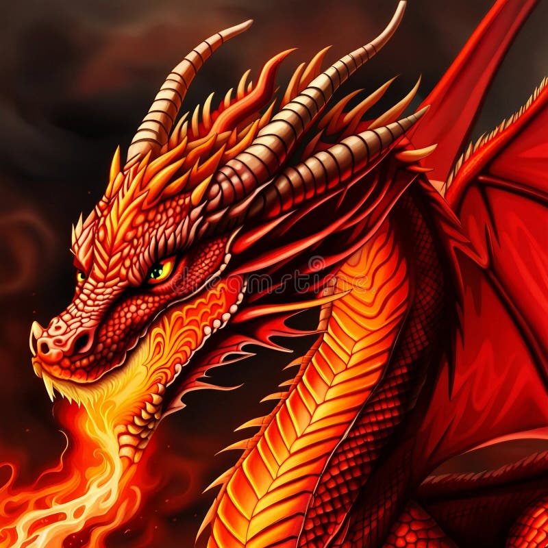 Red Fire Dragon Wallpaper