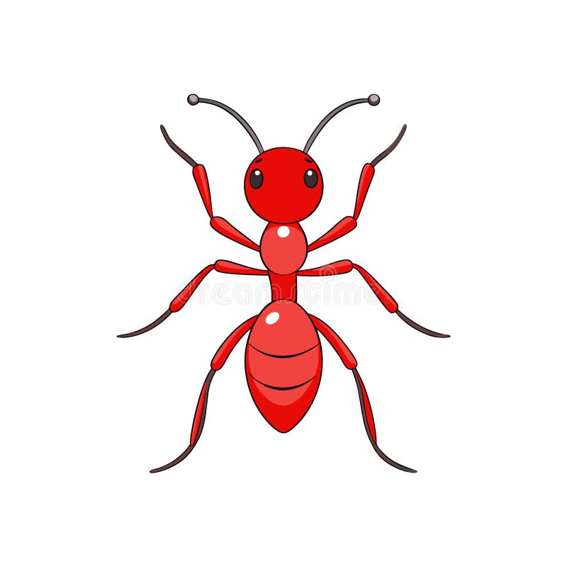 Unique Red Imported Fire Ant Realistic Illustration Stock Illustration ...
