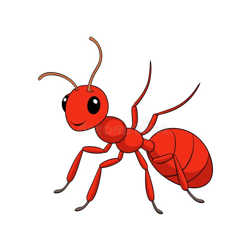 Unique Red Imported Fire Ant Realistic Illustration Stock Illustration ...