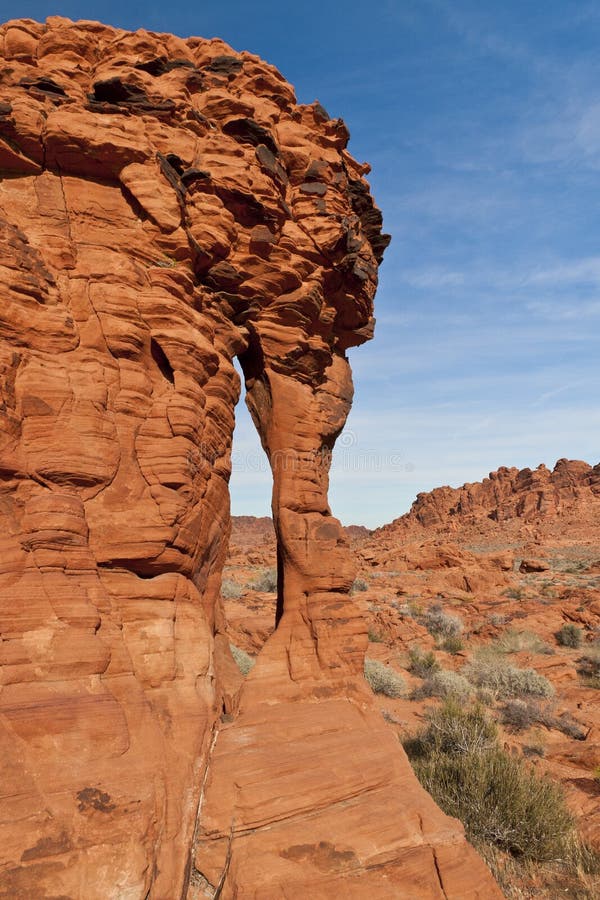 The Unique Red Sandstone Rock Formations in Valley of Fire State Stock ...