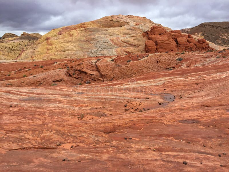 The Unique Red Sandstone Rock Formations Stock Image - Image of rock ...