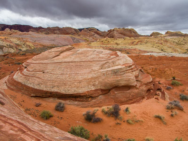 The Unique Red Sandstone Rock Formations Stock Photo - Image of natural ...