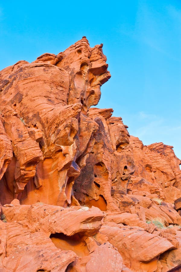 The Unique Red Sandstone Rock Formations. Stock Photo - Image of ...