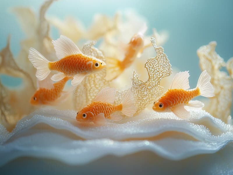 A Unique Representation of Fish Therapy, Showcasing Small Fish ...