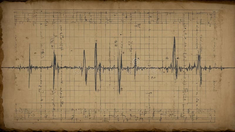 Unique Representation of Sound Waves Intertwined with Musical Notation ...