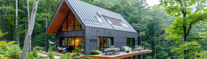 Unique Residential Design with Customizable Material on a-frame Roof ...