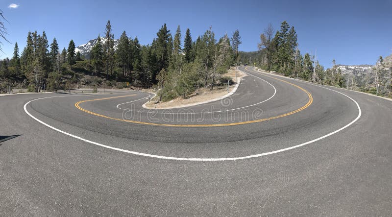 U shaped road stock photo. Image of turn, scene, travel - 133532670