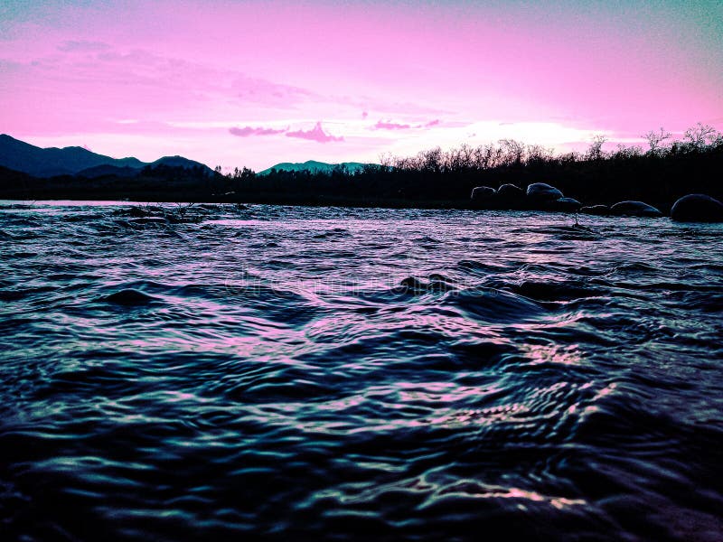 The Unique Roaring River Along Quite Forest Stock Photo - Image of ...