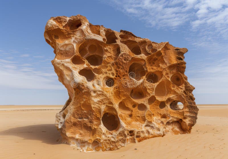 Unique Rock Formation in Desert Landscape Stock Illustration ...