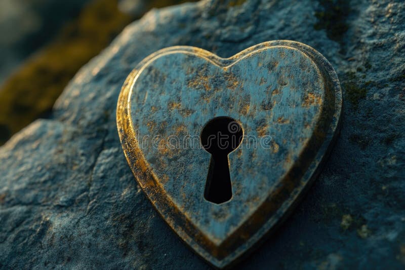 A Unique Rock Formation with a Heart-shaped Keyhole, Ideal for Use in ...