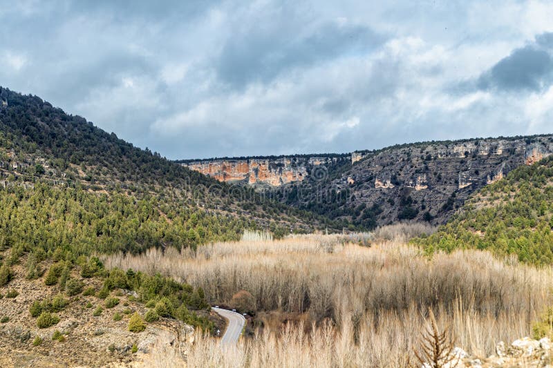 Unique Rock Formations and Lush Greenery in Wolf River Canyon Stock ...