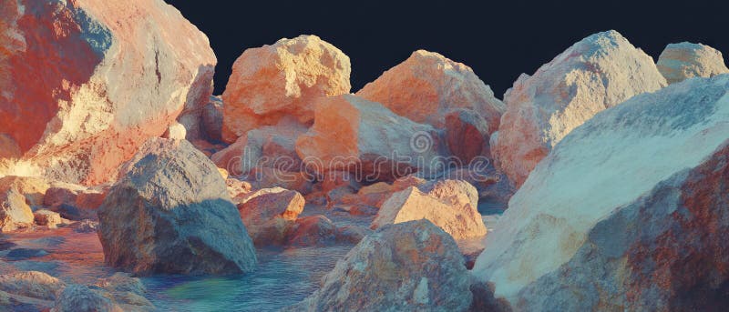 Unique Rock Formations Showcase Diverse Textures and Shapes in a Vivid ...