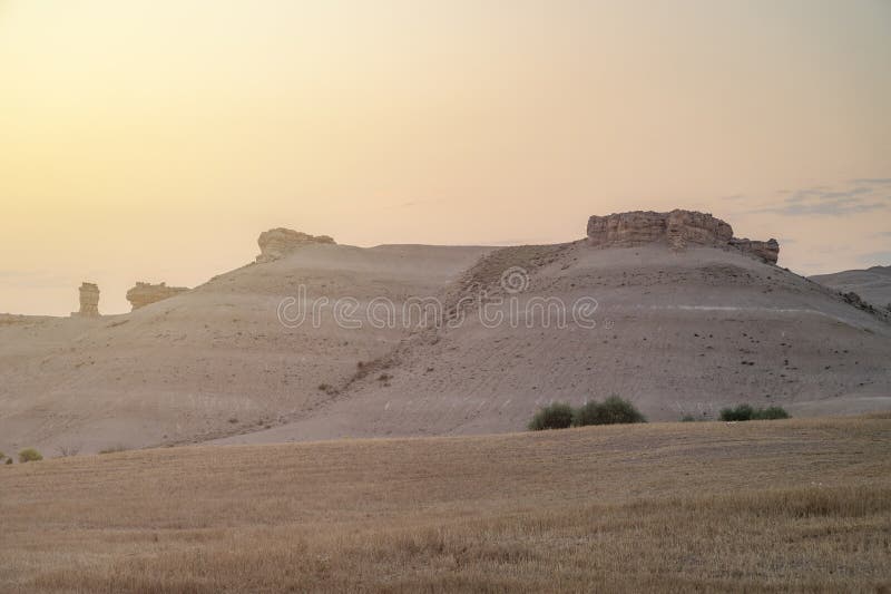 Unique Rock Forms in the Middle of Deserted Nature Stock Photo - Image ...