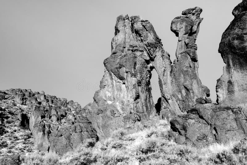 Unique Rock Structure in the South Idaho Desert Stock Photo - Image of ...