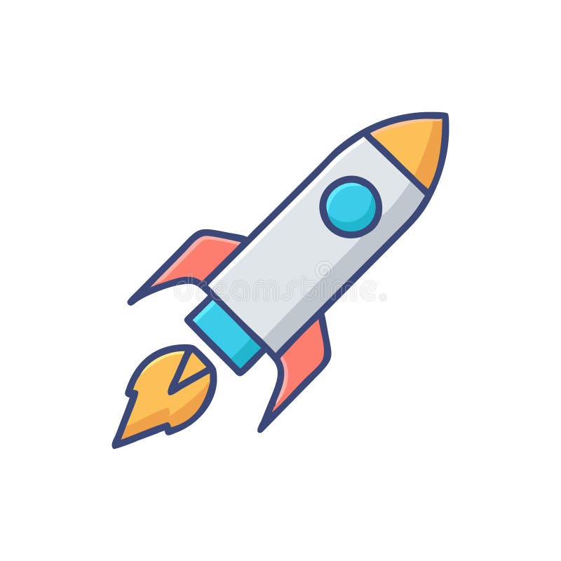 Unique Rocket Icon for Space Science Stock Image - Illustration of ...