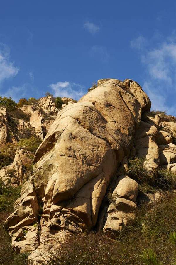 Unique Rocks over sunset stock image. Image of wind - 128813653