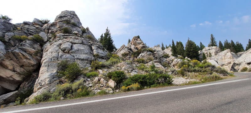 Unique Rocks in Yellowstone National Park Stock Image - Image of ...