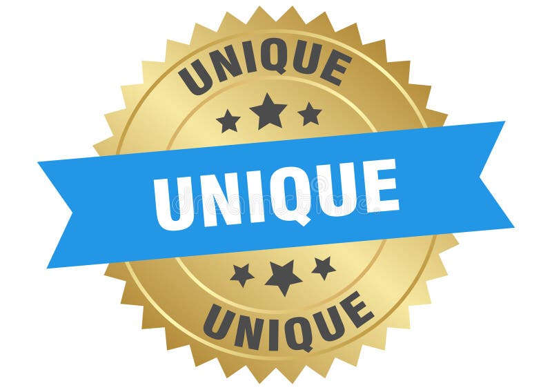 Unique Round Blue Gold Label Isolated Transparent Background Stock ...