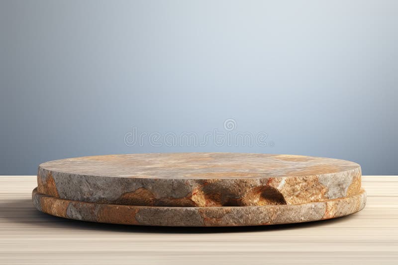 Unique Round Stone Platform Perfect for Culinary Presentations and ...