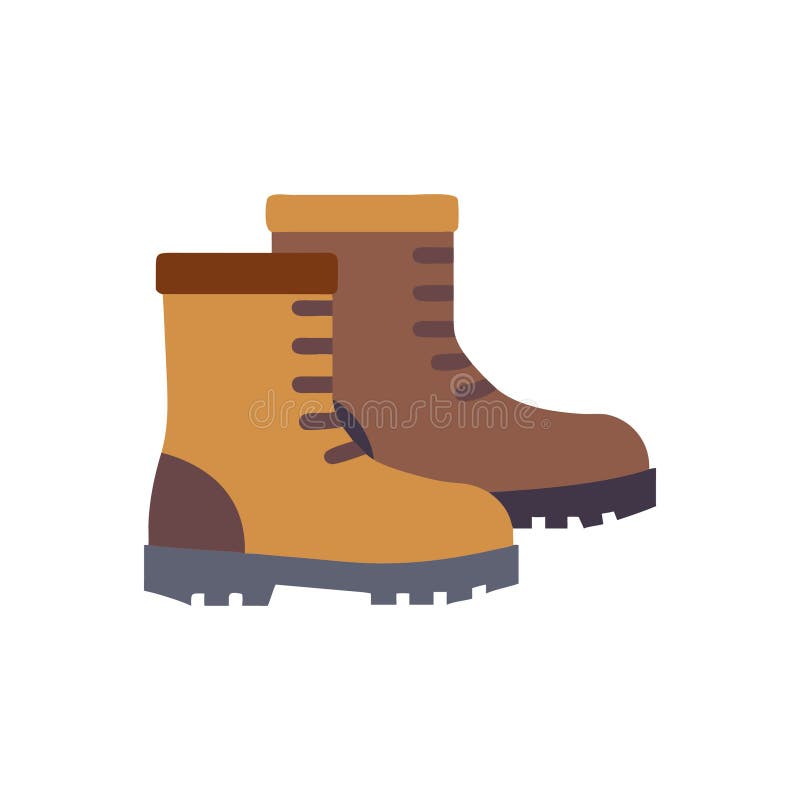 Unique Rugged Work Boots Icon Stock Illustration - Illustration of ...