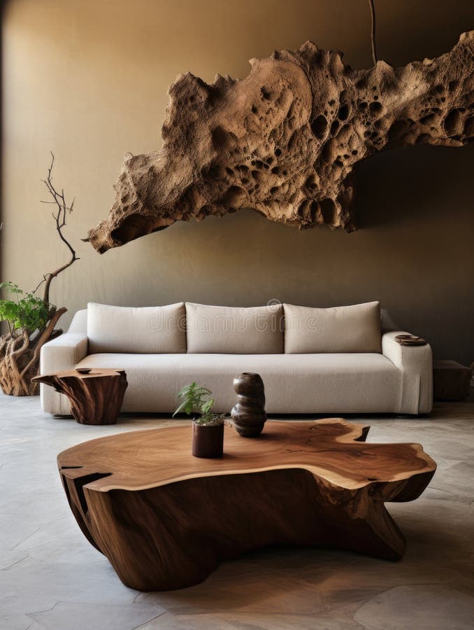 Unique Rustic Sofa Made from Solid Wood Tree Trunk and Stump Coffee ...