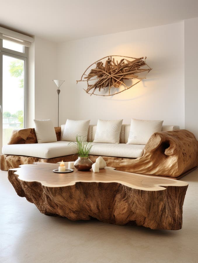 Unique Rustic Sofa Made from Solid Wood Tree Trunk and Stump Coffee ...