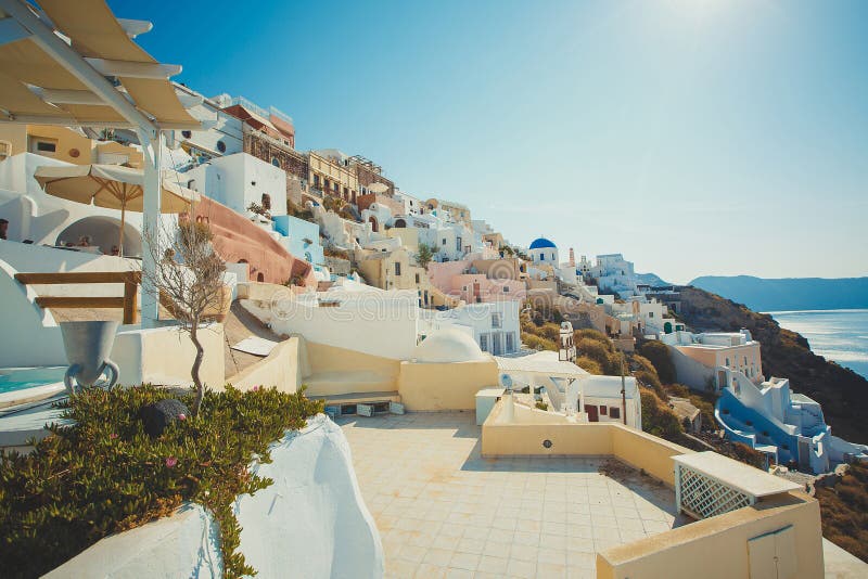 Unique Santorini Architecture. Greece Stock Image - Image of hotel ...
