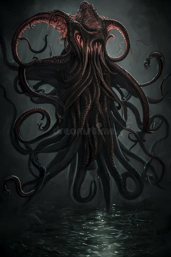 Unique and Scary Portrait of a Cosmic Horror Monster Stock Illustration ...