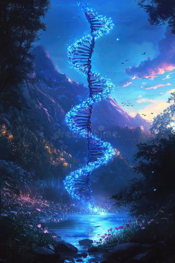 A Unique Scene with a Spiral Staircase Surrounded by Trees in a Dense ...