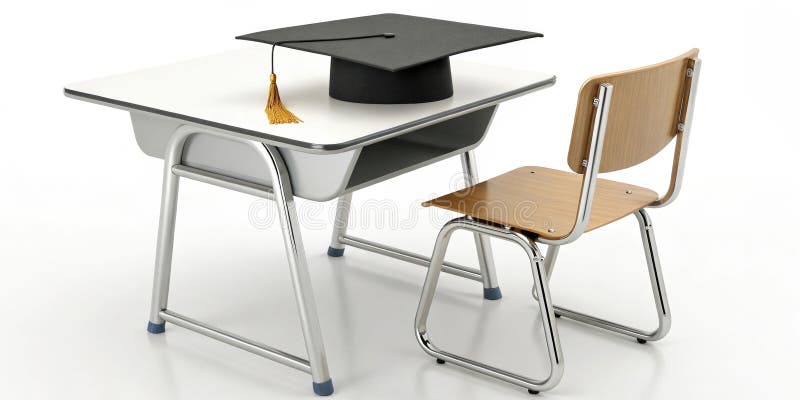 Unique School Desk and Chair Designed with Graduation Cap Shape for ...